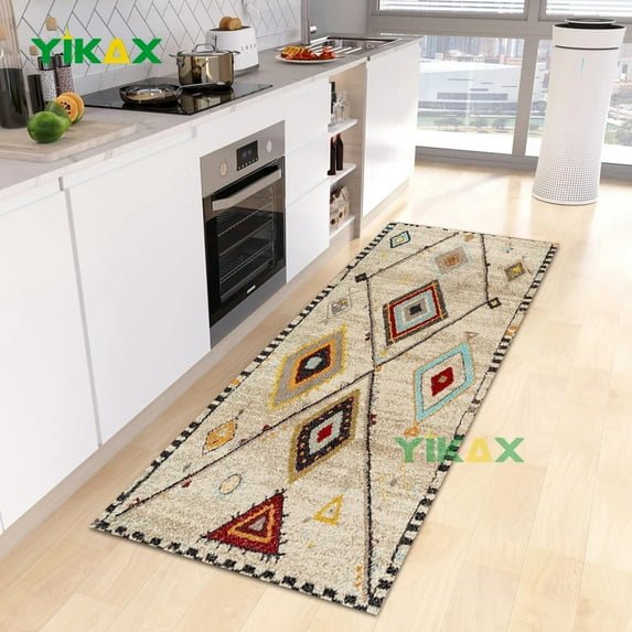 ColorfulLattice Modern Floor Carpet Large Area Non-slip Kitchen Mat for ...