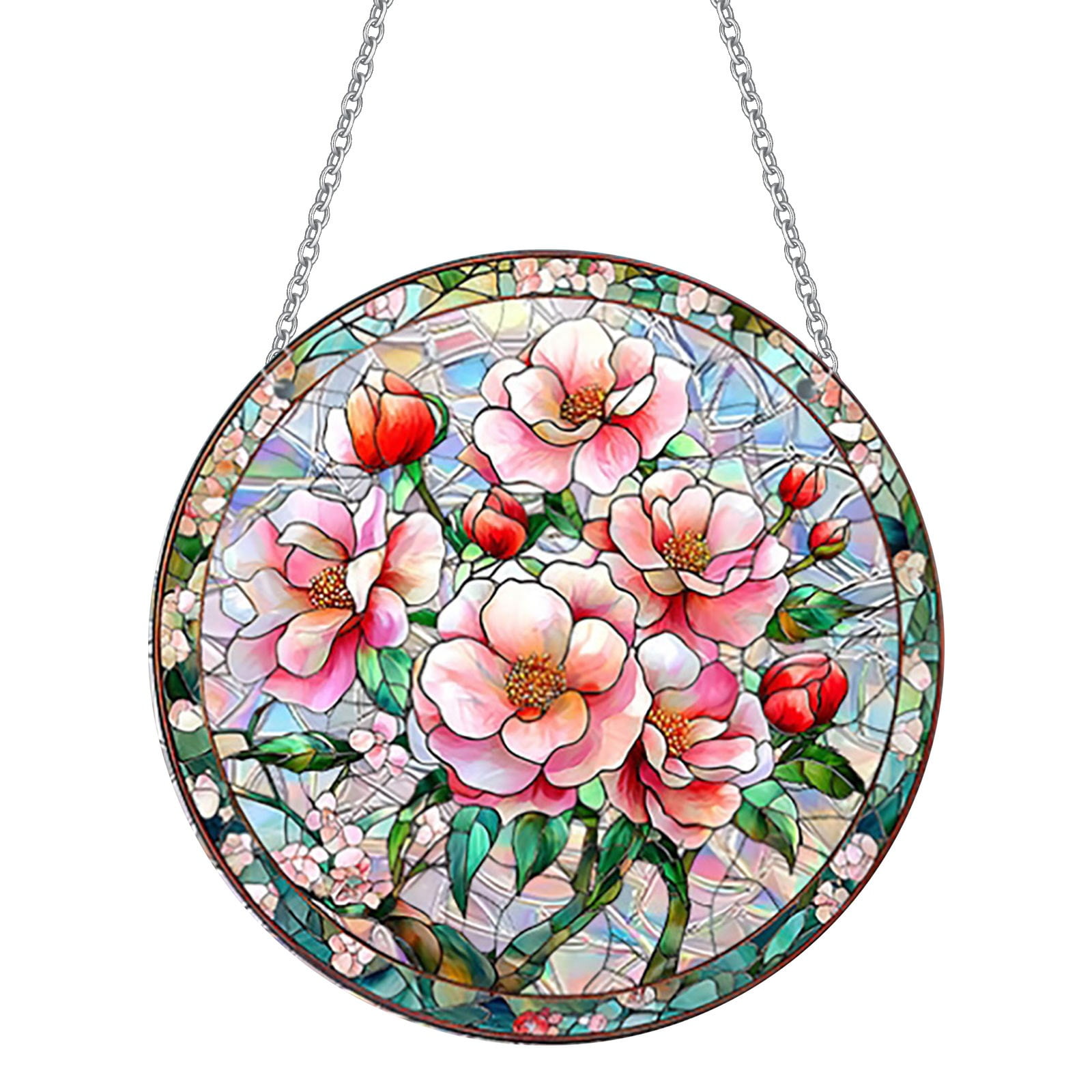 Colorfule Flower Acrylic Window Hanging Metal Flower for Windows ...