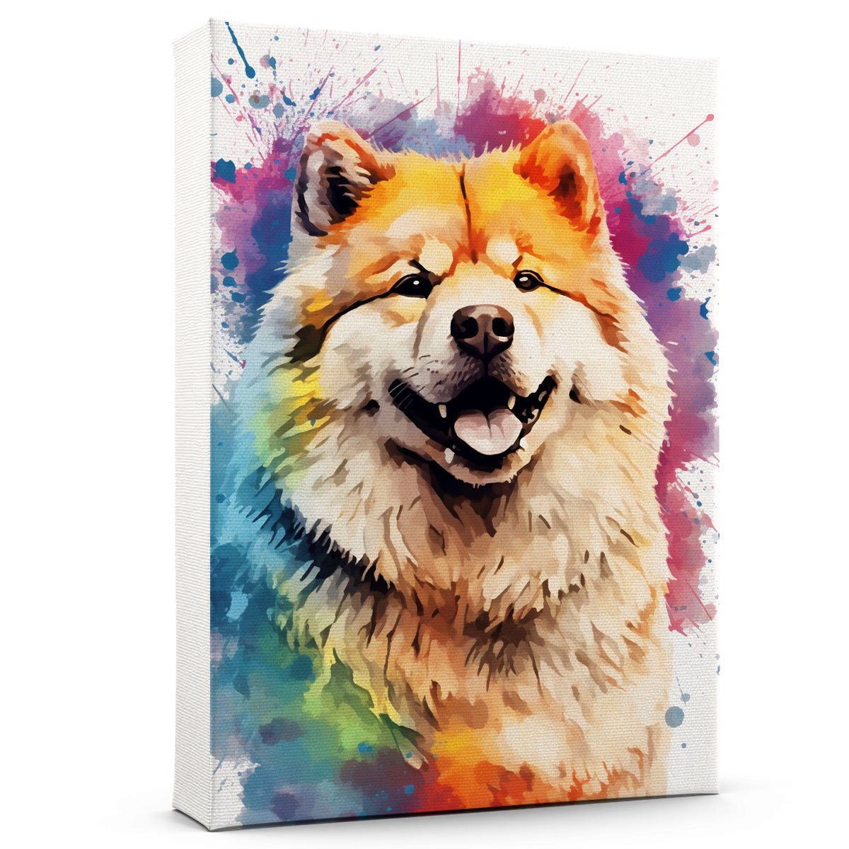 Colorfull Chow Chow Wall Art Abstract Dog Canvas Animal Canvas Painting ...