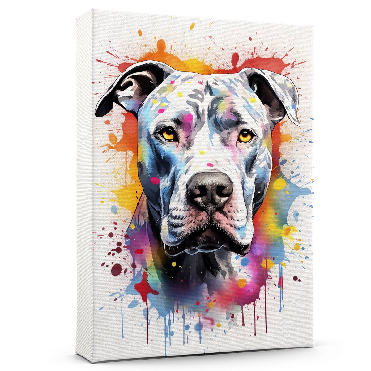 Colorfull Dogo Argentino Wall Art Abstract Dog Canvas Animal Canvas ...