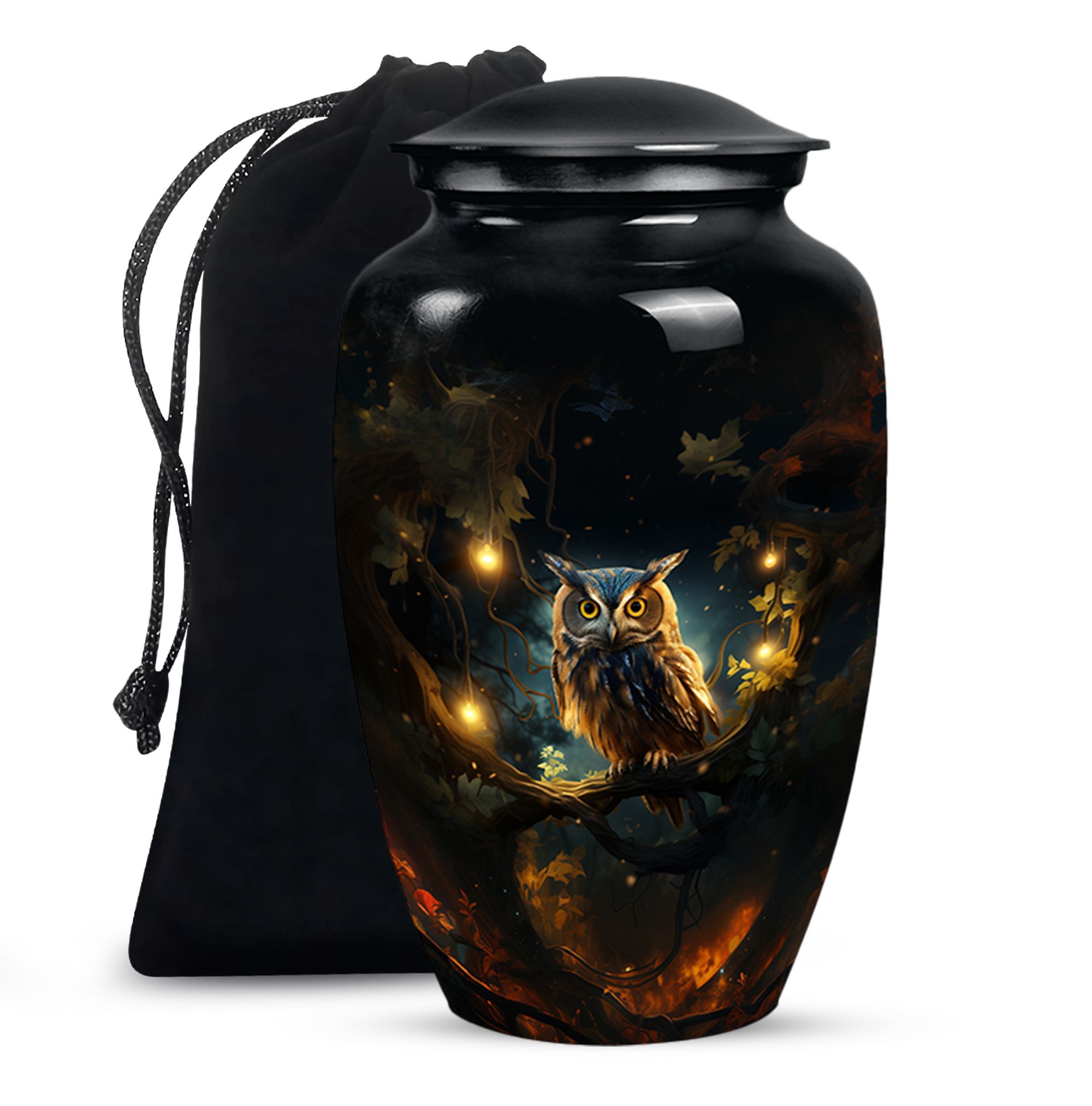 Colorfull Owl Urns For Ashes Adult Mom And Dad - Large Memorial Urn For ...