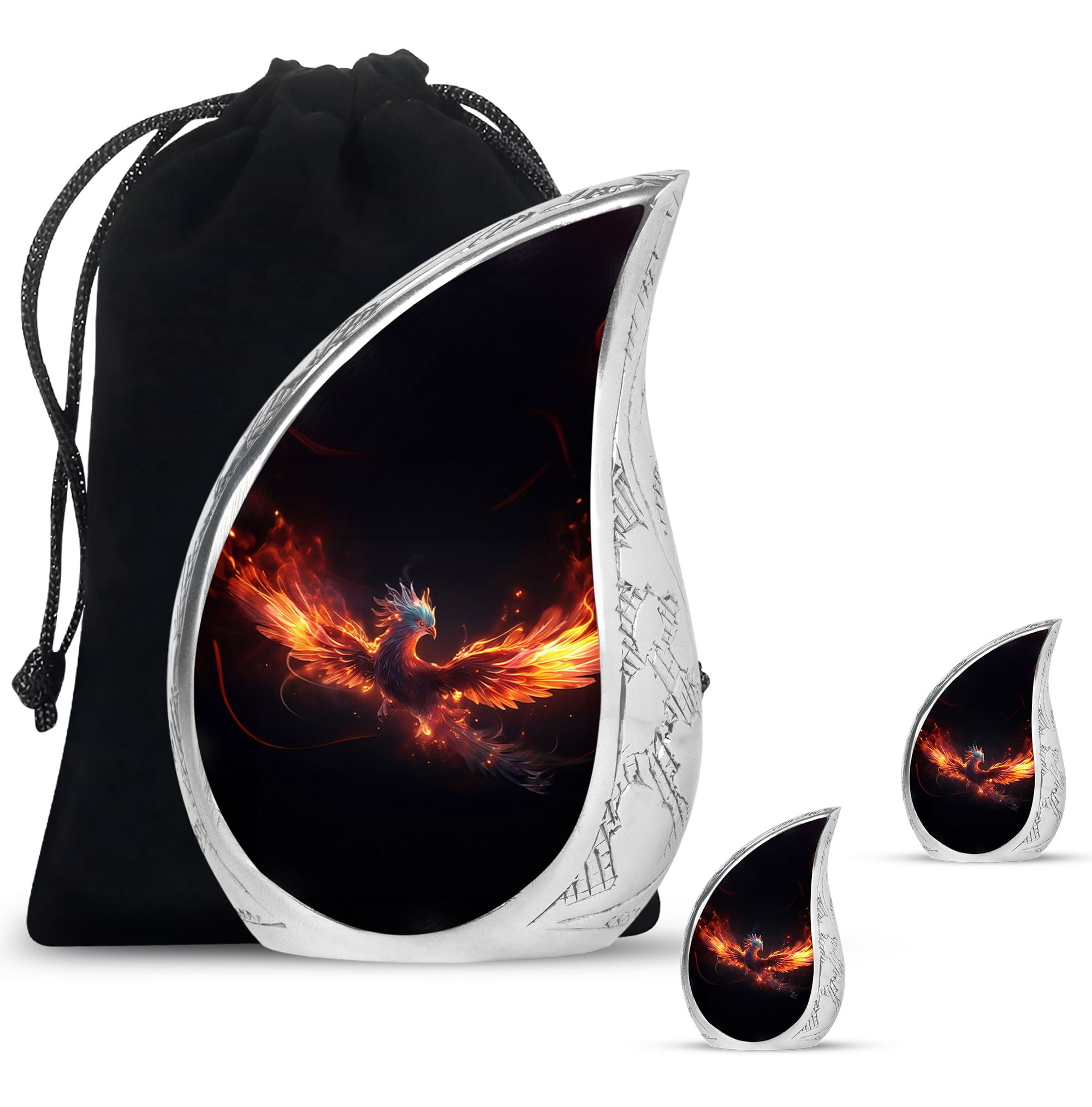 Colorfull Phoenix Handmade Cremains Large Urns For Human Ashes Adult ...