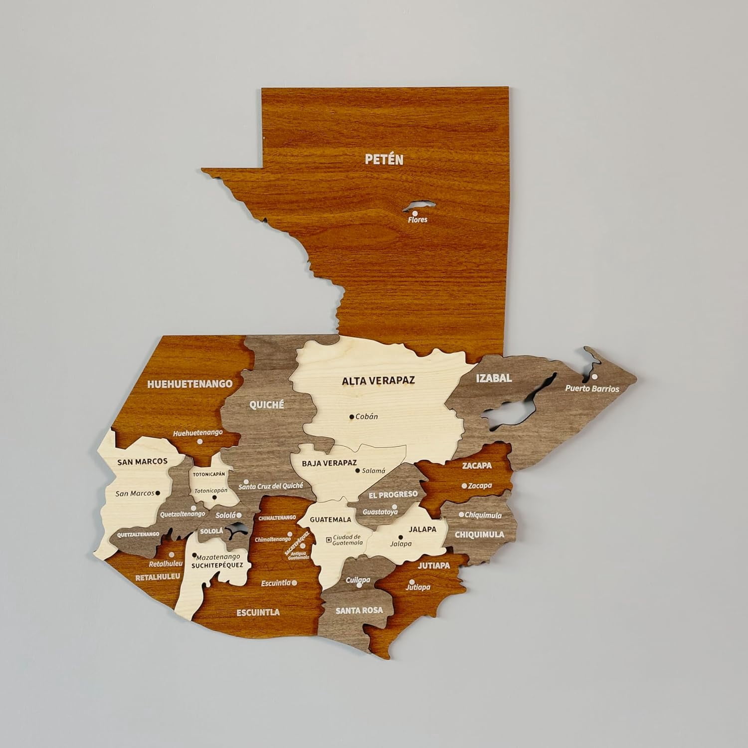 Colorfull Worlds 3D Wooden Guatemala Wall Art, Handcrafted Home and ...