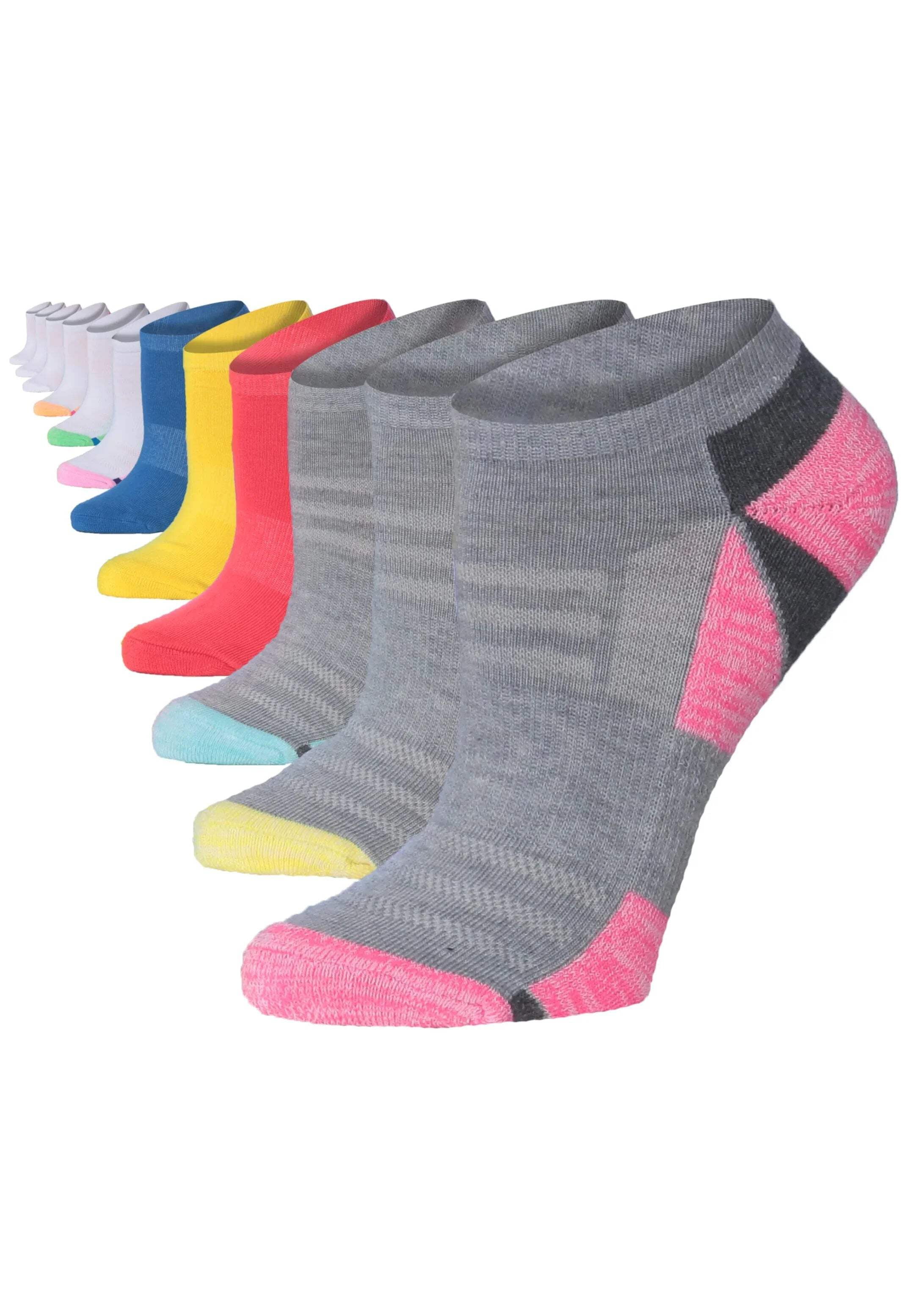 Colorfut Women's 12-Pairs Low Cut Athletic Sport Peformance Socks ...