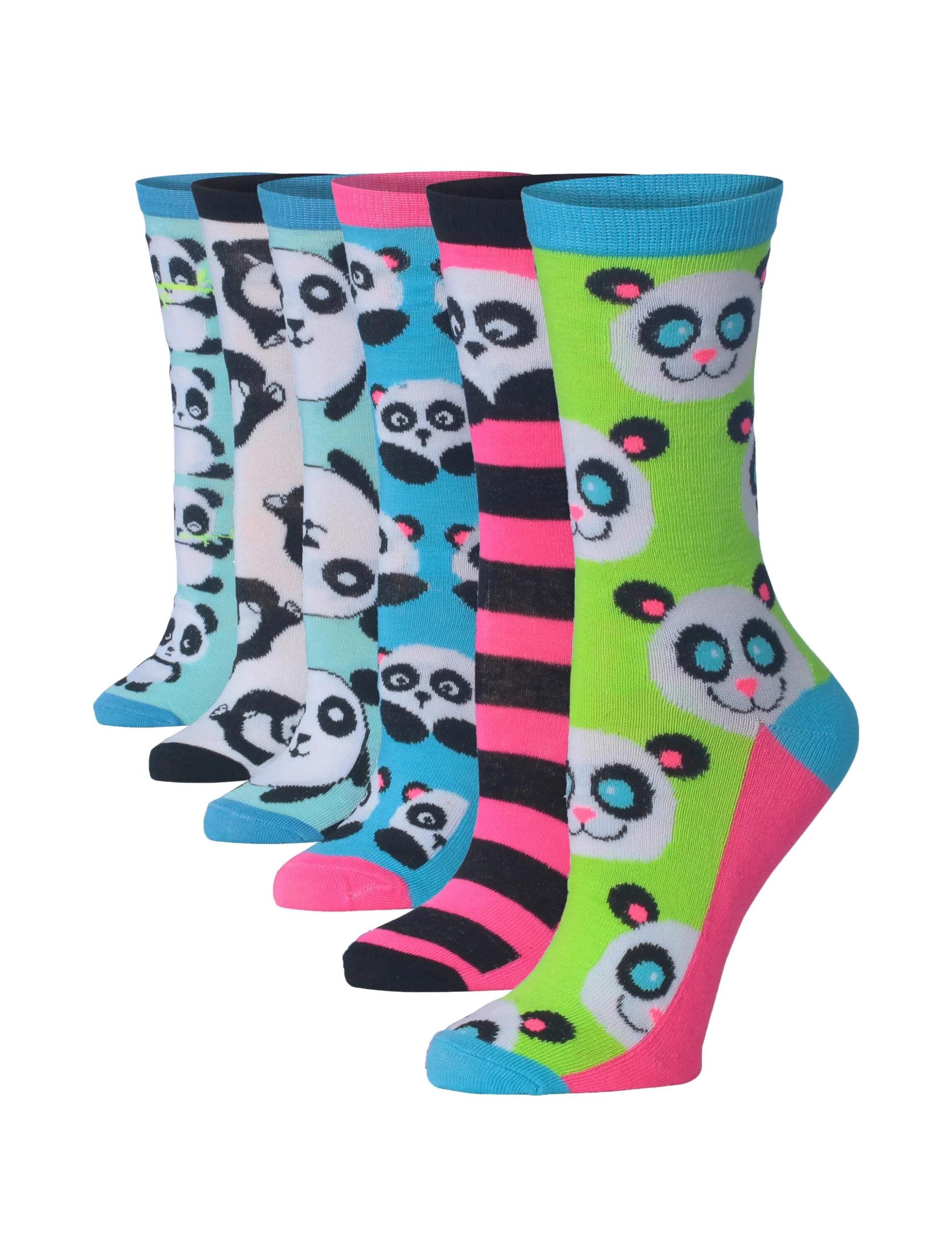 Colorfut Women's 6 Pairs Colorful Patterned Crew Socks - Walmart.com
