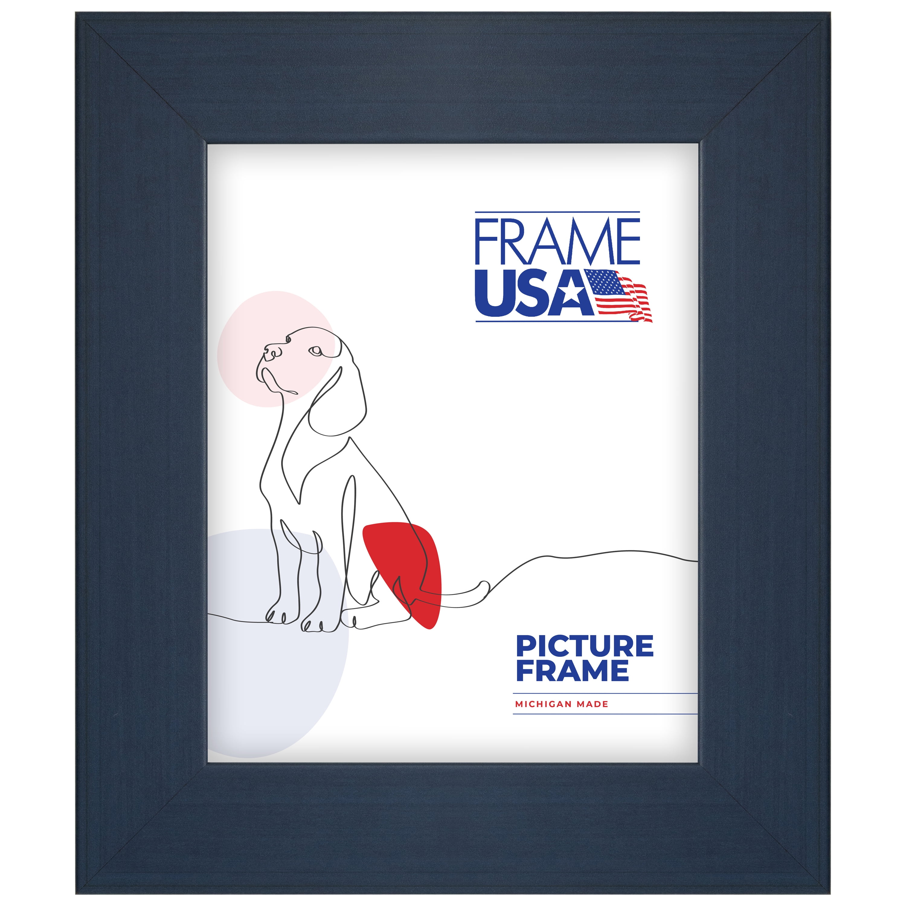 16x18 Picture Frame, Blue Colori Wide Style 74025, 2 Inch MDF with ...