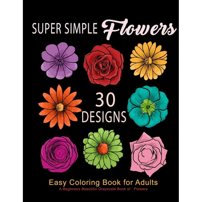 floral coloring pages simple