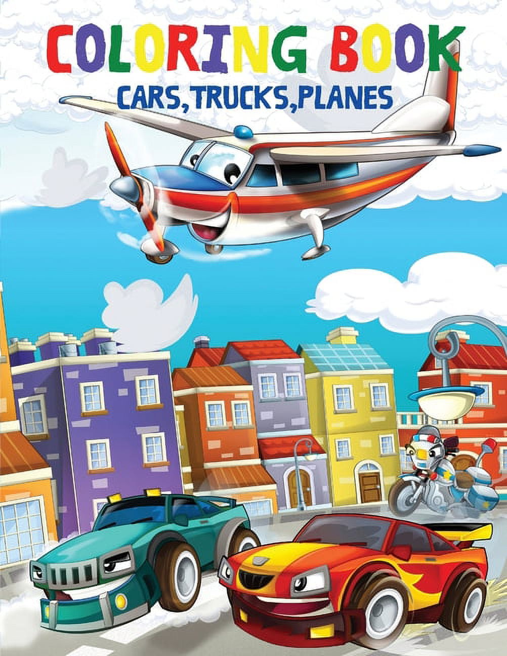 Coloring Book Cars, Trucks, Planes - Walmart.com