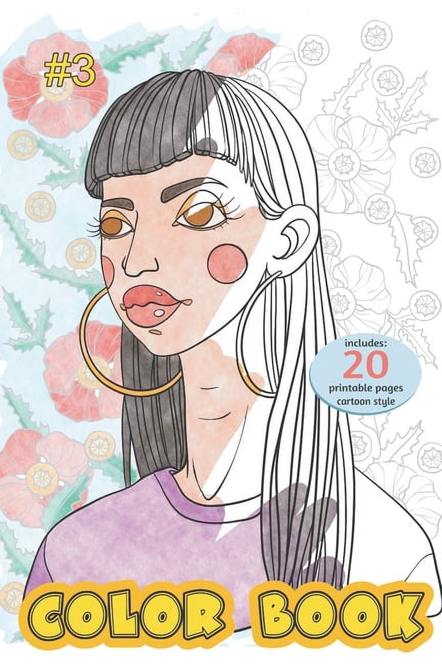 Coloring Book - Cartoon and Realistic Portraits.: Color Book - portrait ...