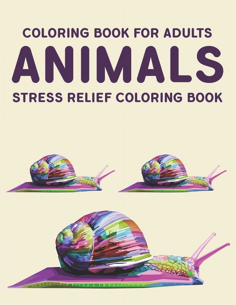 Coloring Book For Adults Animals Stress Relief Coloring Book: Relaxing ...