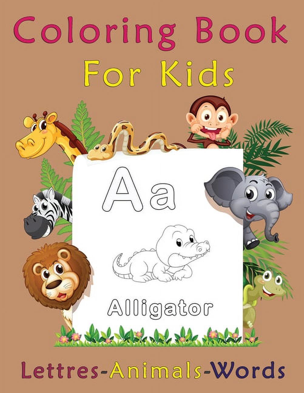 Coloring Book For Kids, Letters-Animals-words: preschool and ...