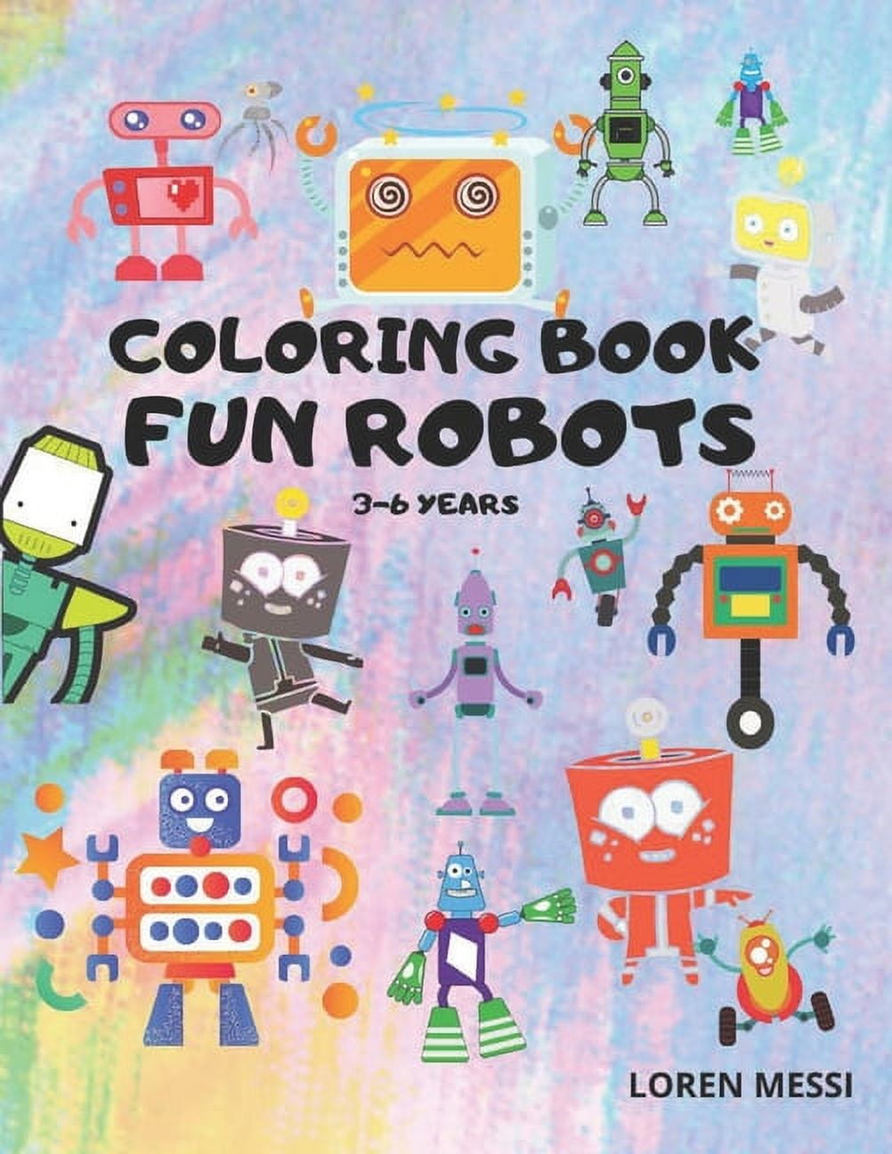 Coloring Book: Fun Robots - Walmart.com