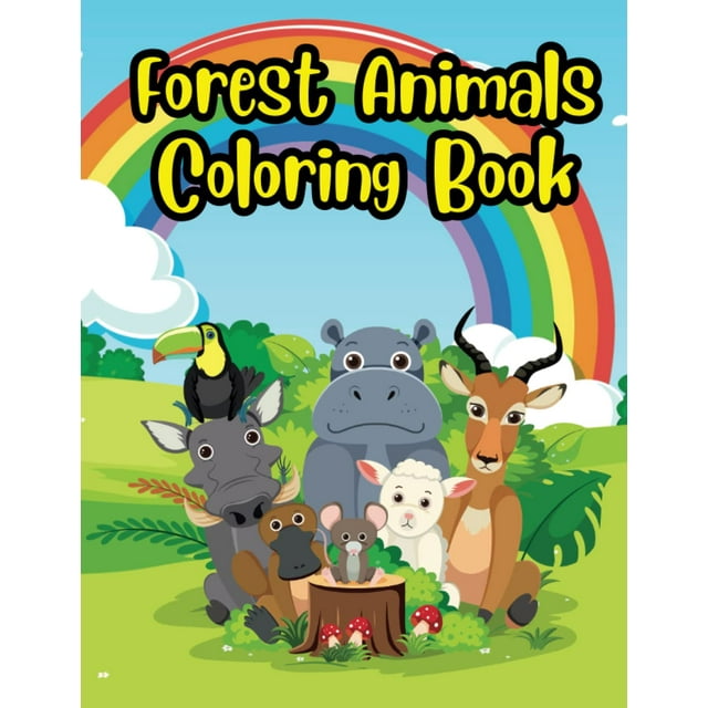 Coloring Book Gift Forest Animals Coloring Book for Kids Adults ...