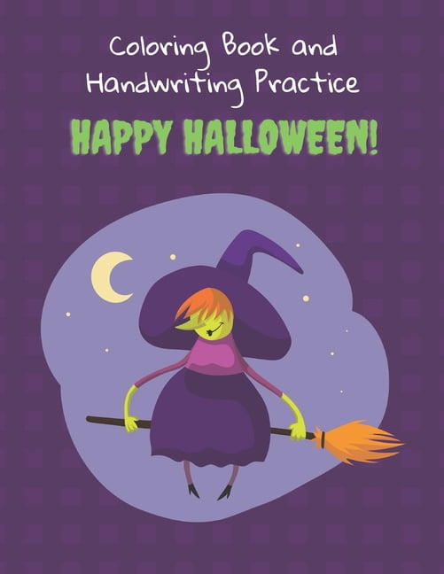 Coloring Book and Handwriting Pratice Happy Halloween: Two activities ...
