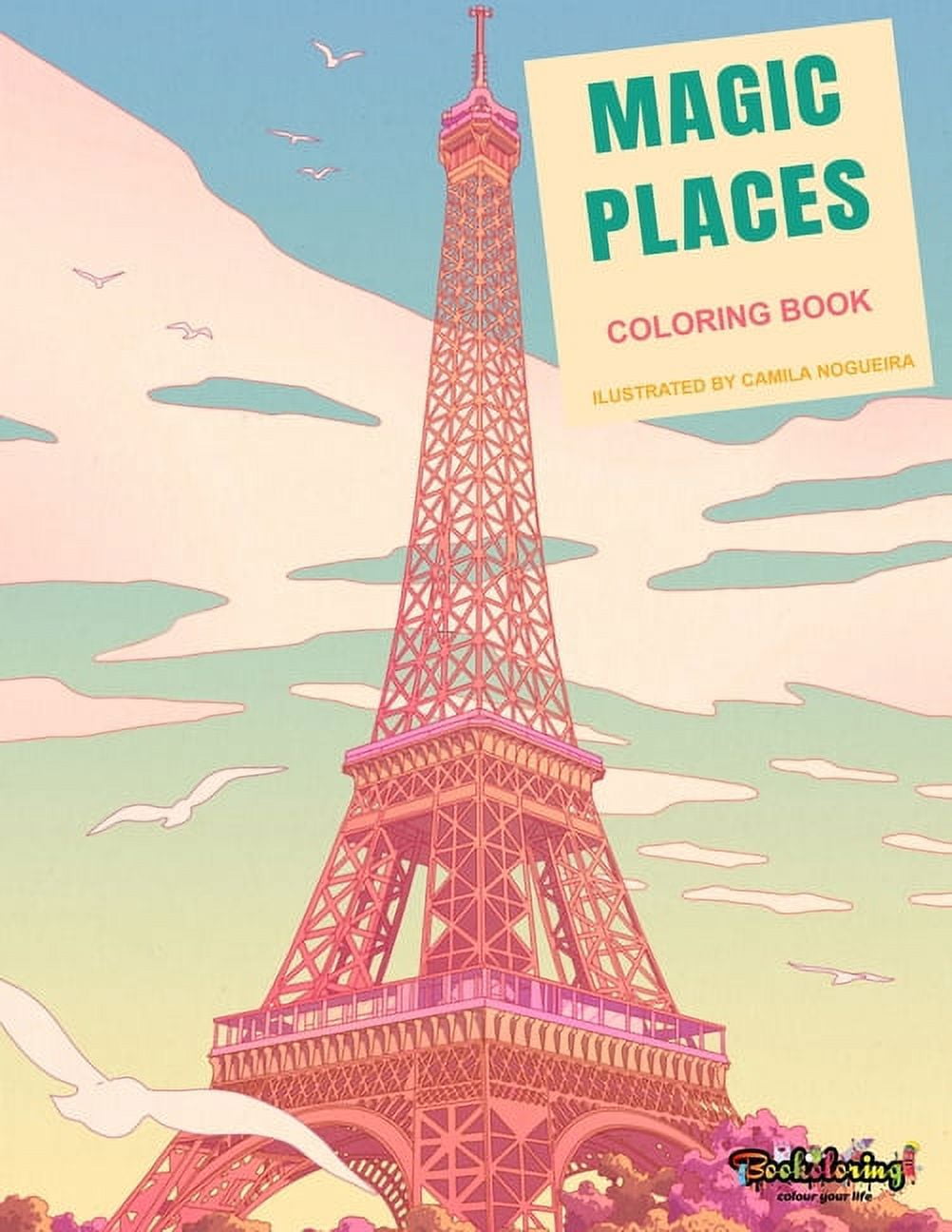 Coloring Book: Magic Places: Adult Coloring Book: travel around the ...