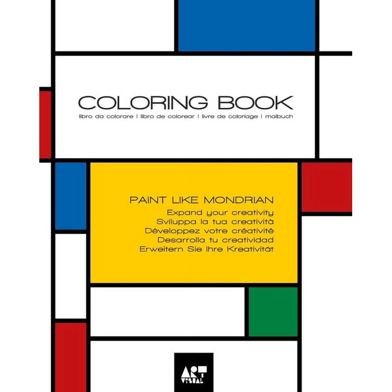 mondrian coloring pages