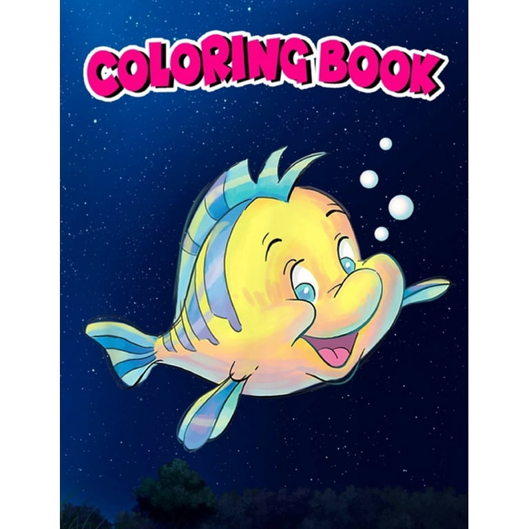 flounder the little mermaid coloring pages