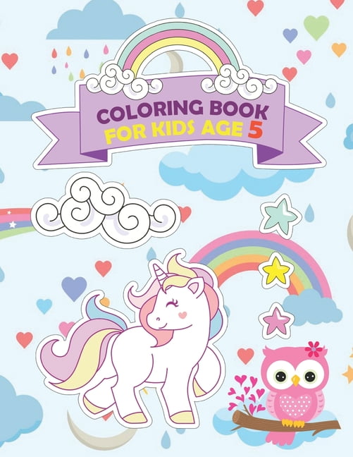Coloring Book Unicorn Journal and Sketchbook for Kids age 5: Unicorn ...