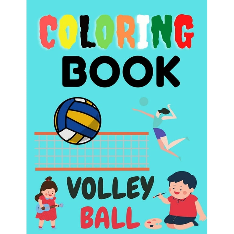 coloring book volleyball