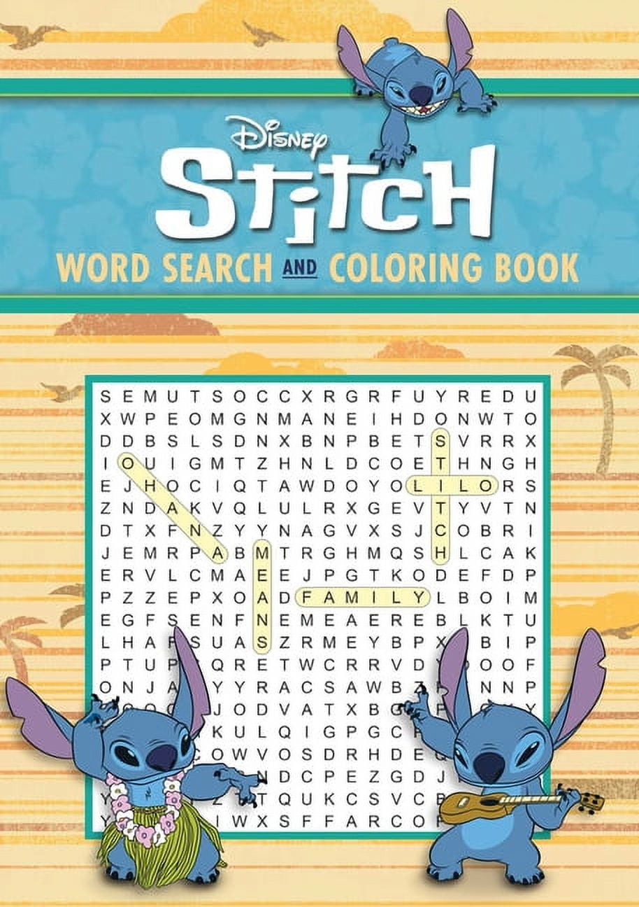 Coloring Book & Word Search: Disney Stitch Word Search and Coloring ...