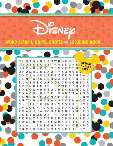 Disney Word Search, Quips, Quotes and Coloring Book - Walmart.com