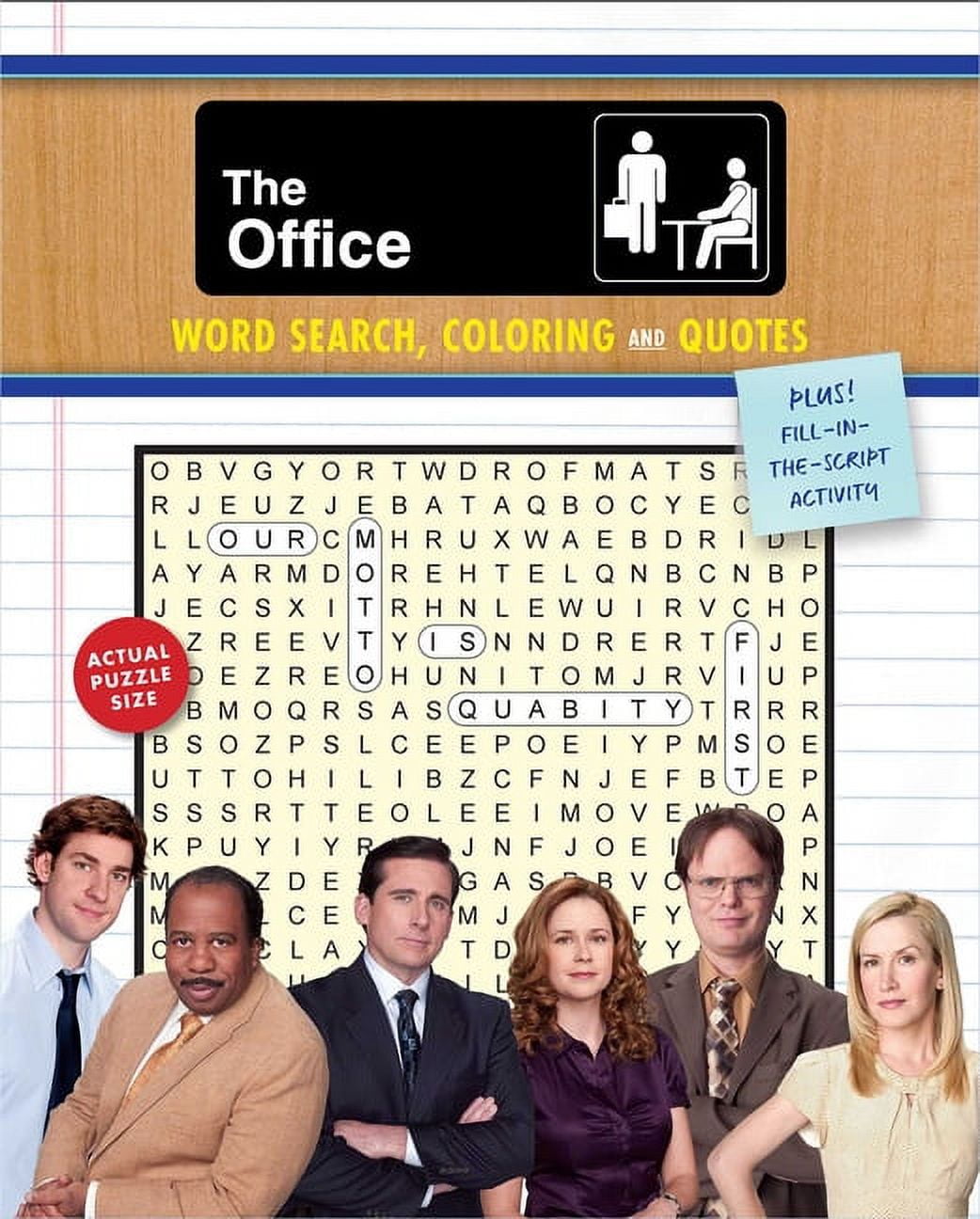 Coloring Book & Word Search The Office Word Search, Coloring and Quotes ...