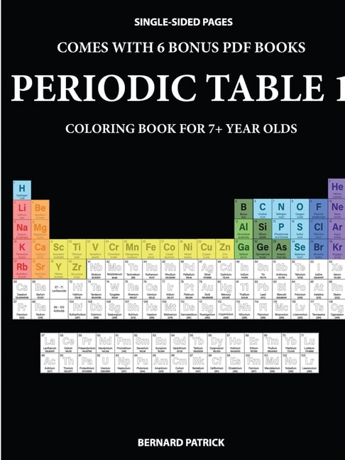 Coloring Book for 7+ Year Olds (Periodic Table), (Paperback) - Walmart.com