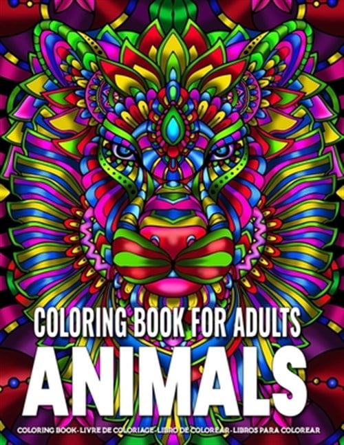 Coloring Book for Adults - Animals: Animal Mandala Coloring Book for Adults featuring 50 Unique ...