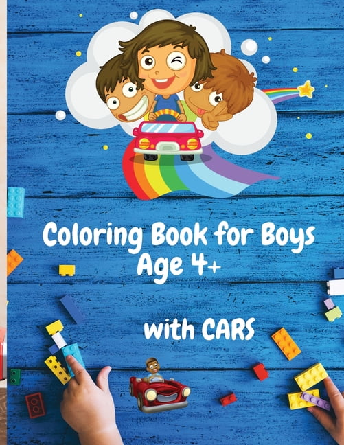 Coloring Book for Boys with Cars Age 4+: 50 Colouring Images with Cars ...