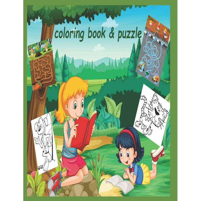 puzzle coloring book for adults