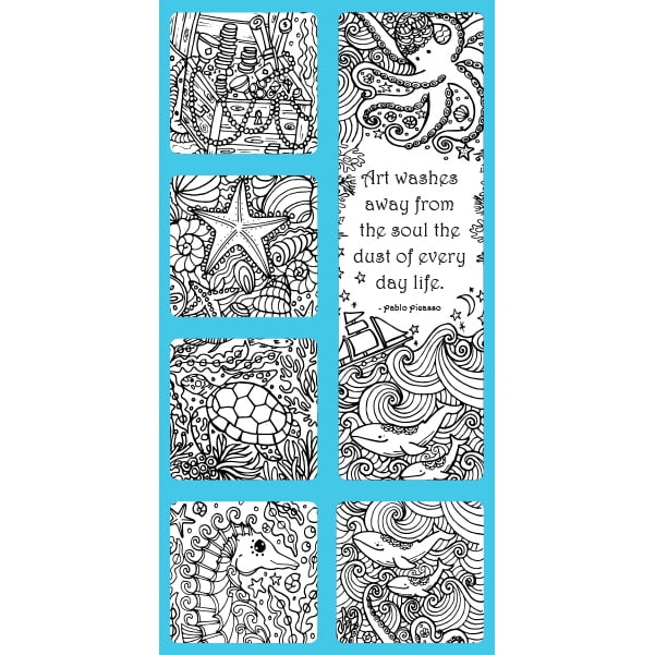 Coloring Bookmarks 5/Pkg-Under The Sea - Walmart.com