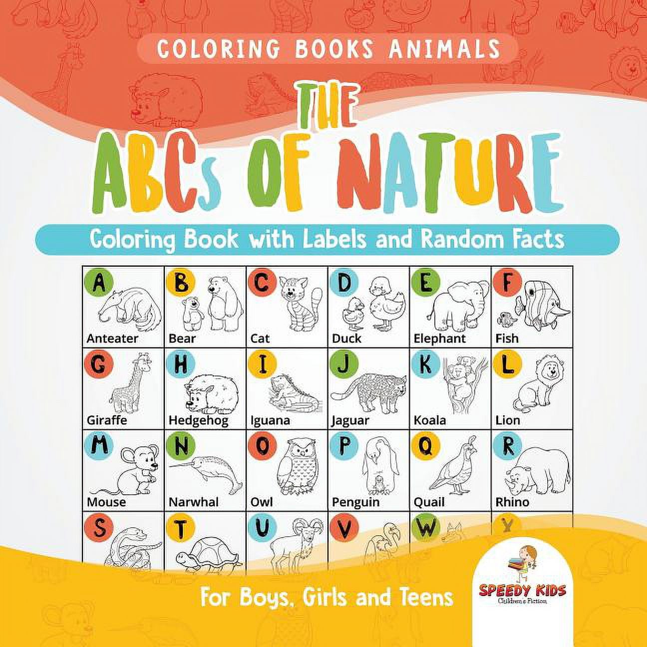 Coloring Books Animals. The ABCs of Nature Coloring Book with Labels ...