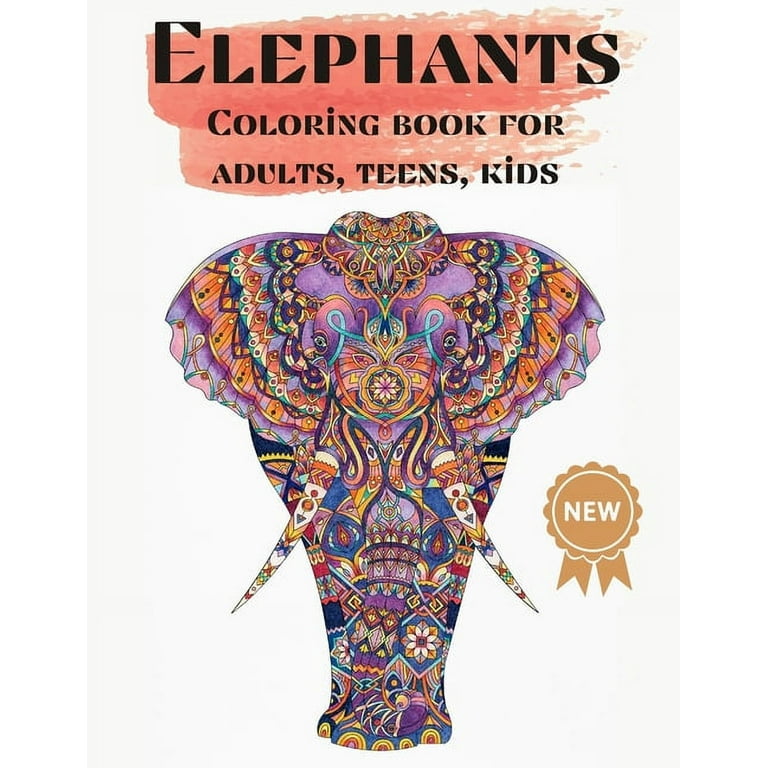 relaxing coloring pages elephant teenager