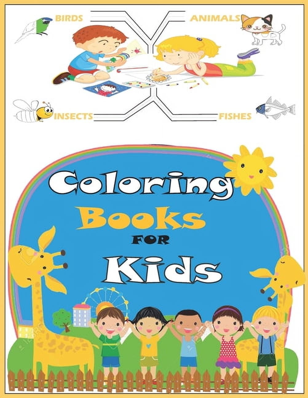 Coloring Books for Kids: Animals, Birds, Insects, Fishes: Activity book ...