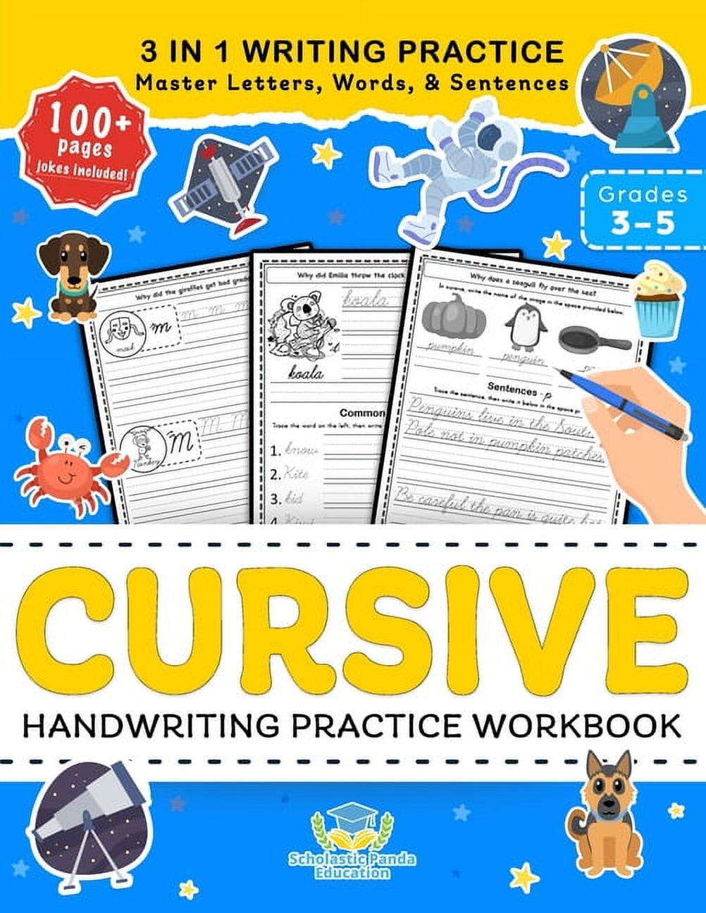 Coloring Books for Kids Cursive Handwriting Practice Workbook for 3rd ...