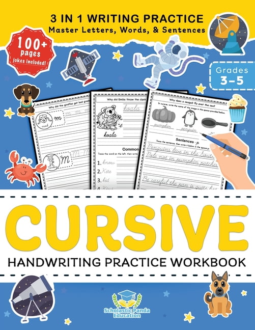Coloring Books for Kids Cursive Handwriting Practice Workbook for 3rd ...