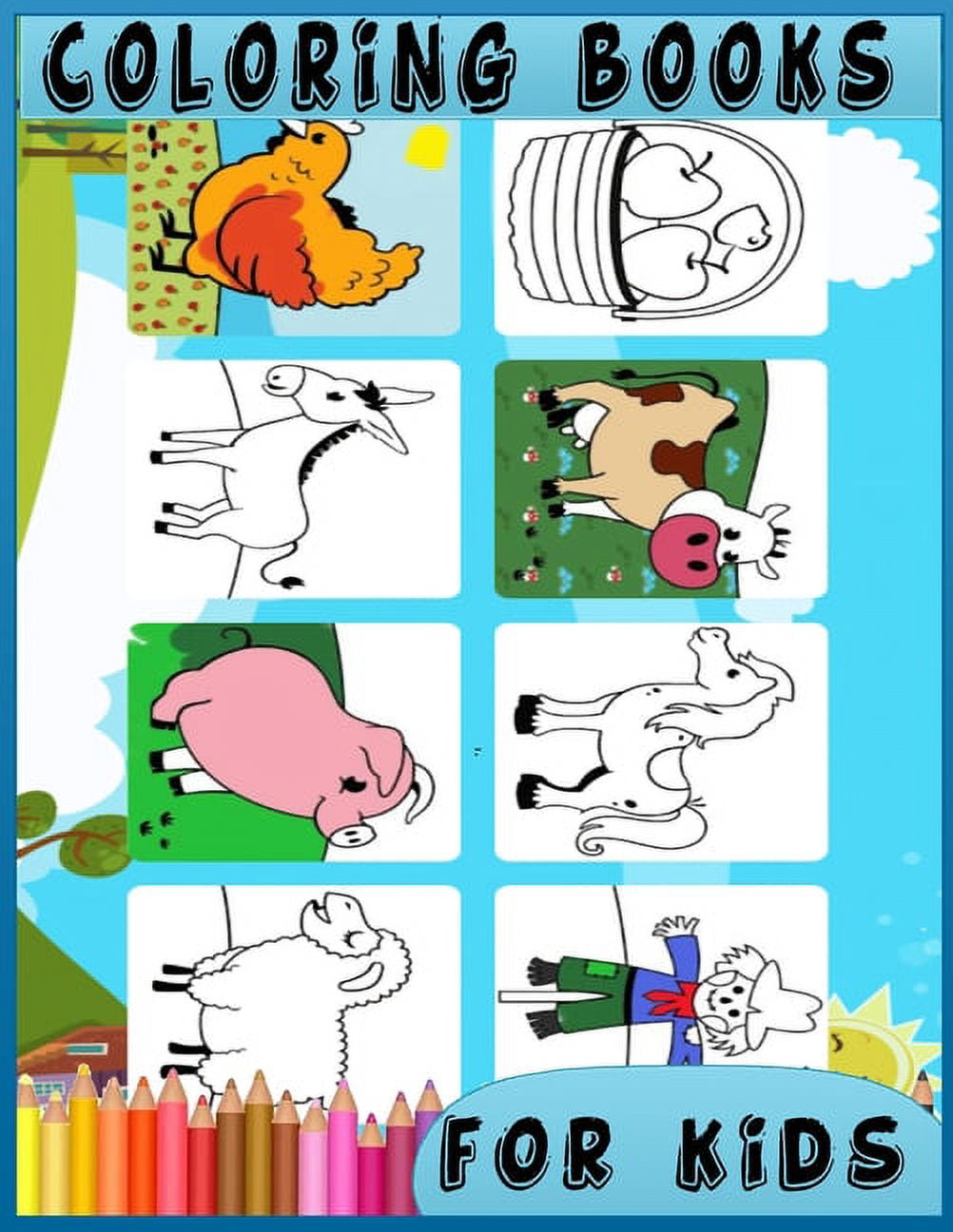 Coloring Books For Kids: Fantasy for Children Ages 4 5 6 7 8 9 10 - big ...