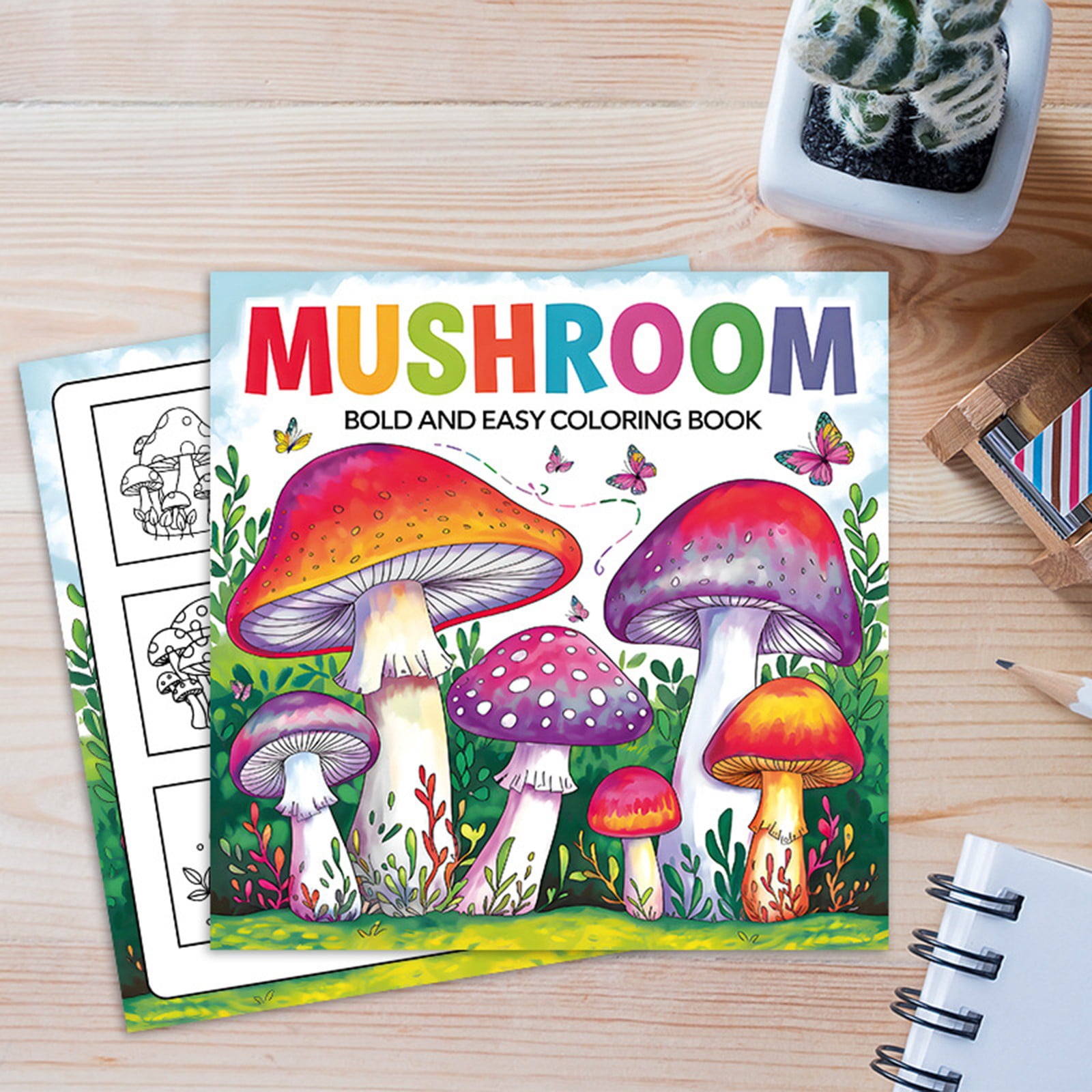Coloring Books for Kids, Cute Mushroom Coloring Book for Adults and ...