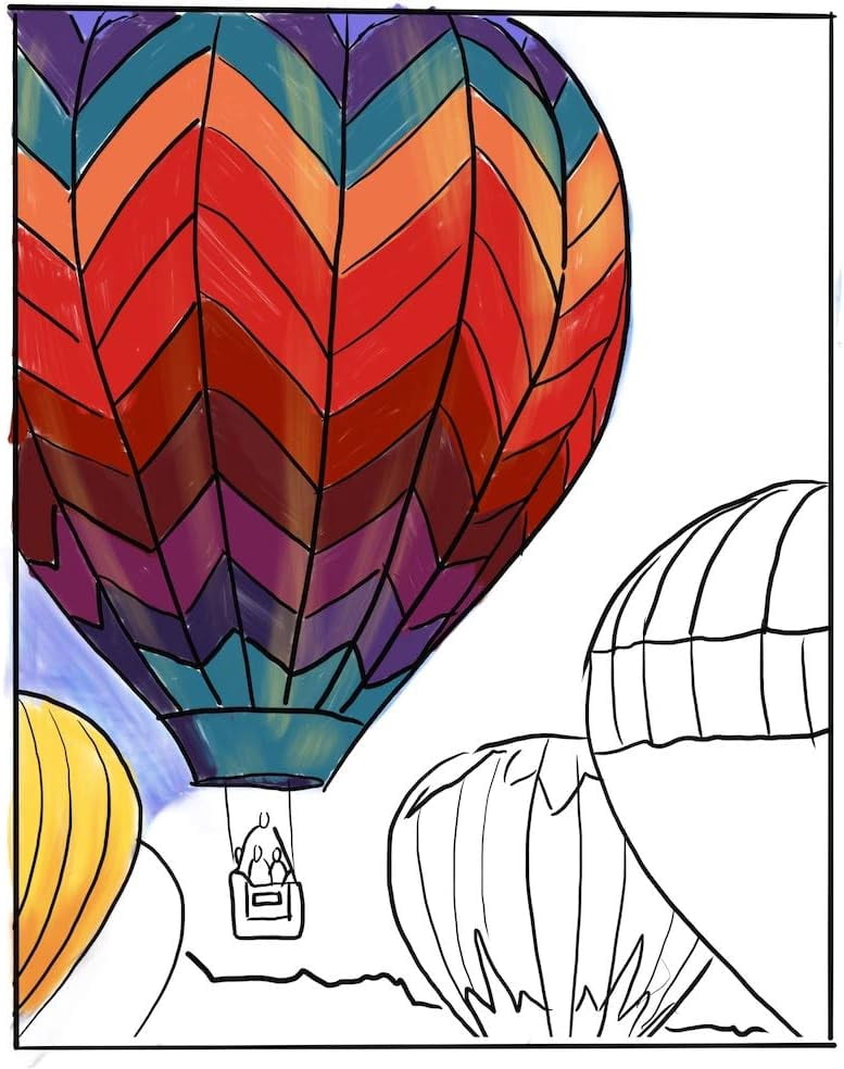 Coloring Cards for Adults, 6 Unique Cards, 6 Envelopes Included (Set 5 ...