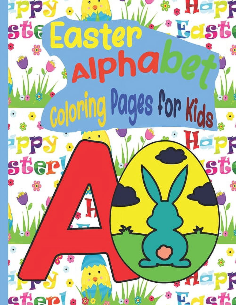 Coloring Easter Alphabet for Kids: This is a printable digital coloring ...
