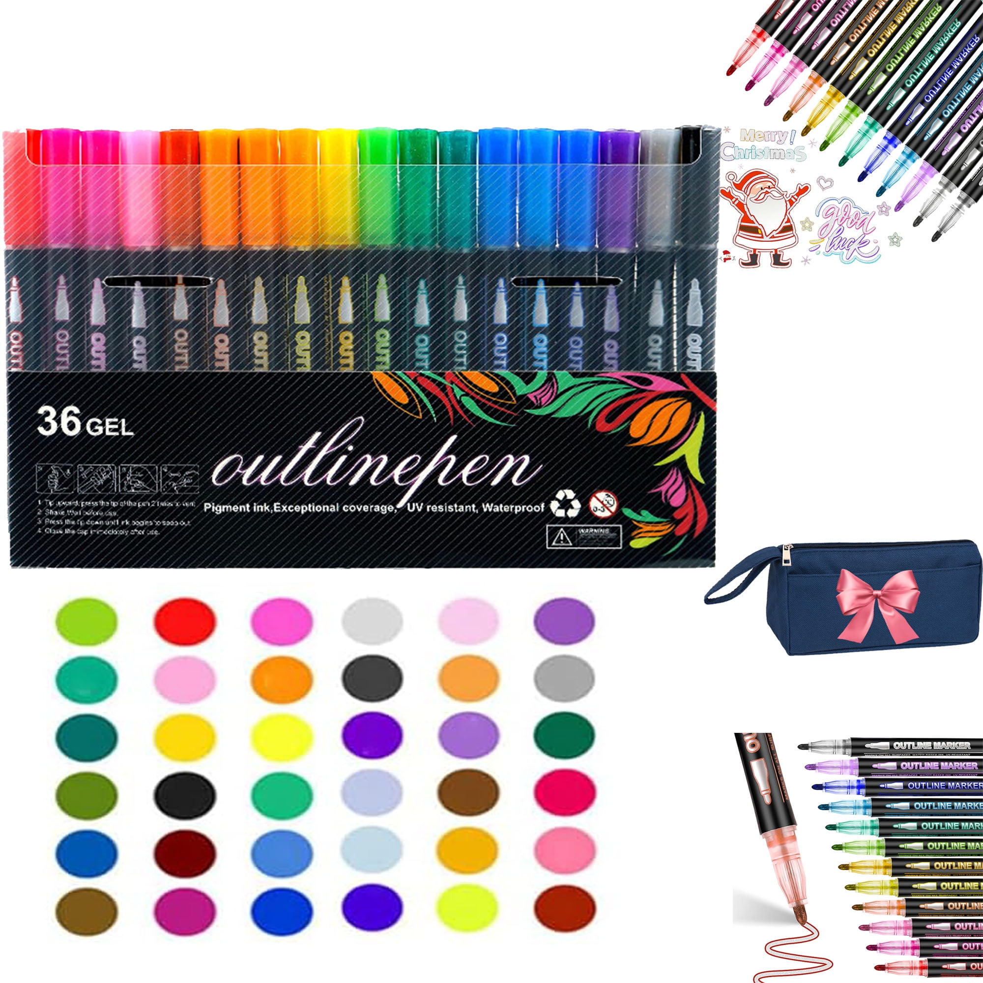 Coloring Lightstick Graffiti Highlighter Pens, Outline Markers Self ...