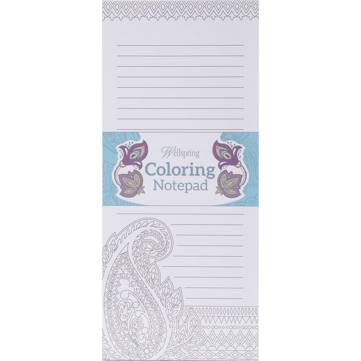 Coloring Notepad 4"X9" 40 Sheets-Paisley - Walmart.com