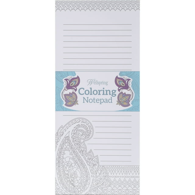 Coloring Notepad 4"X9" 40 Sheets-Paisley - Walmart.com