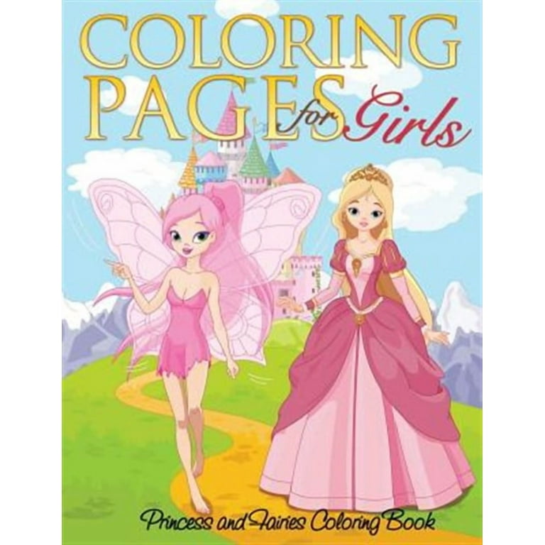 girl drawing coloring book