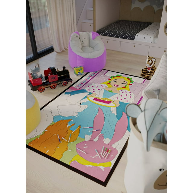 FUN Princess Coloring Rug, Cherry Princess From me to You Coloring Rug ...