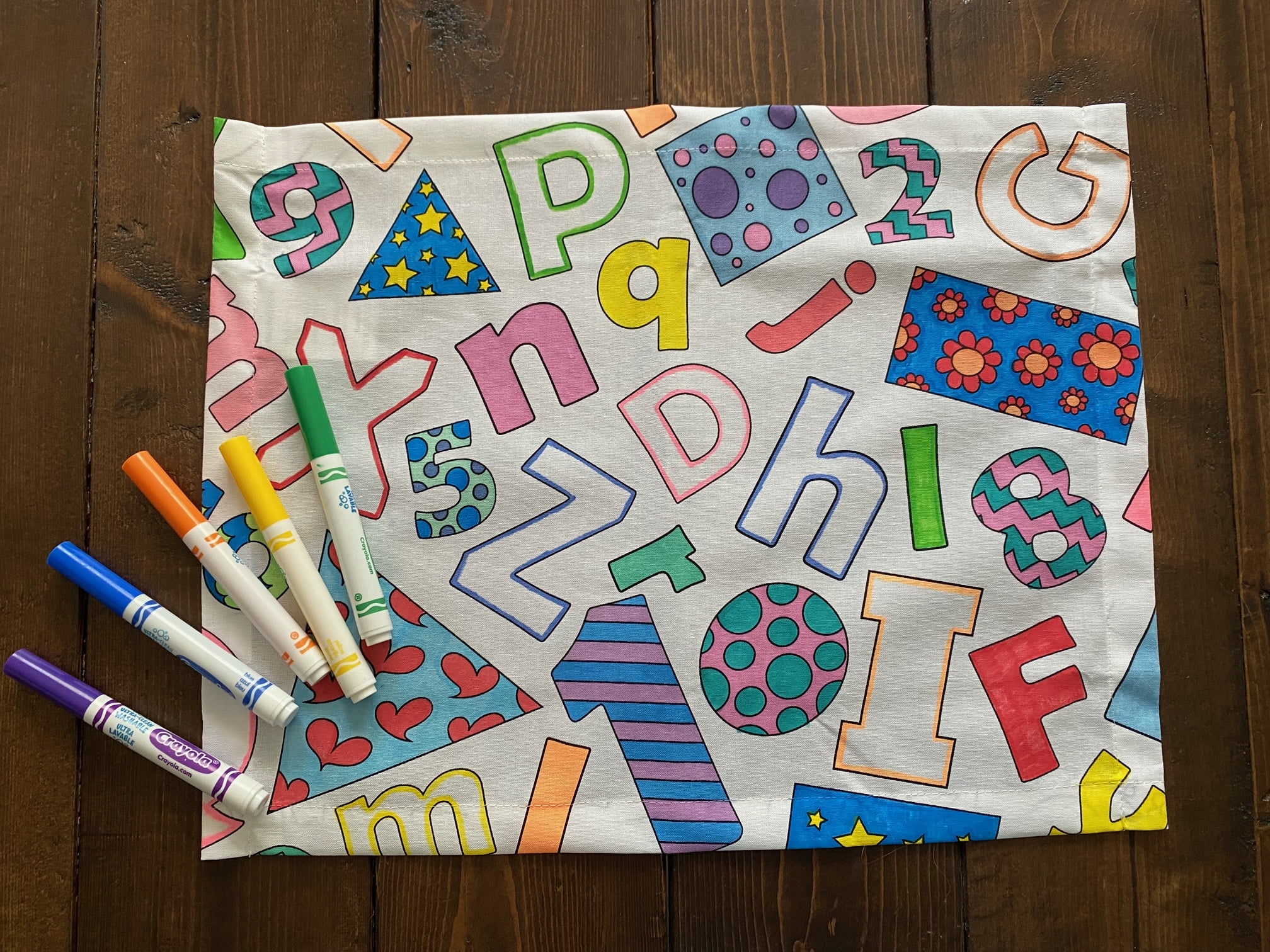 The Coloring Table - Learning Fun Design - Set of 4 Placemats (14"x18 ...