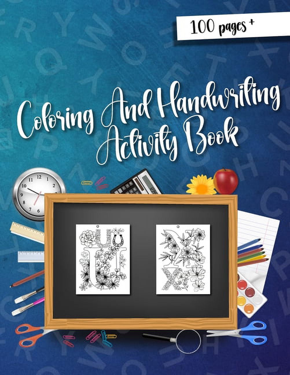 Coloring and Handwriting Activity Book: Workbook for kids to practice ...