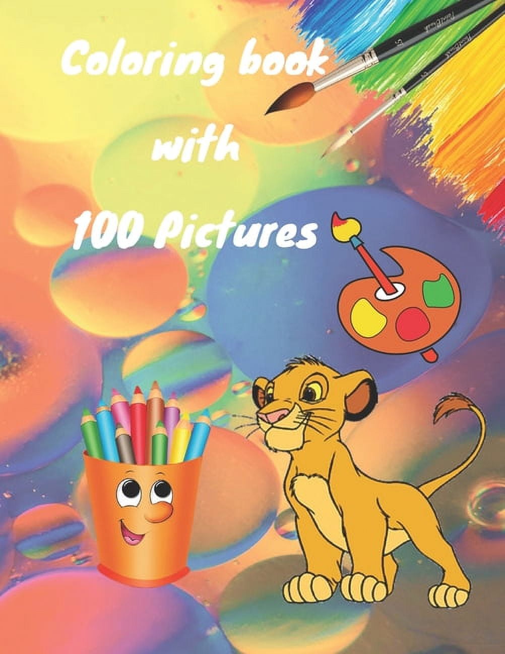 Coloring book with 100 Pictures: Coloring notebook with different ...