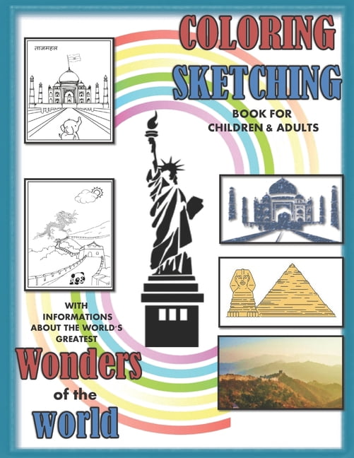Coloring sketching book for children and adults with informations about ...
