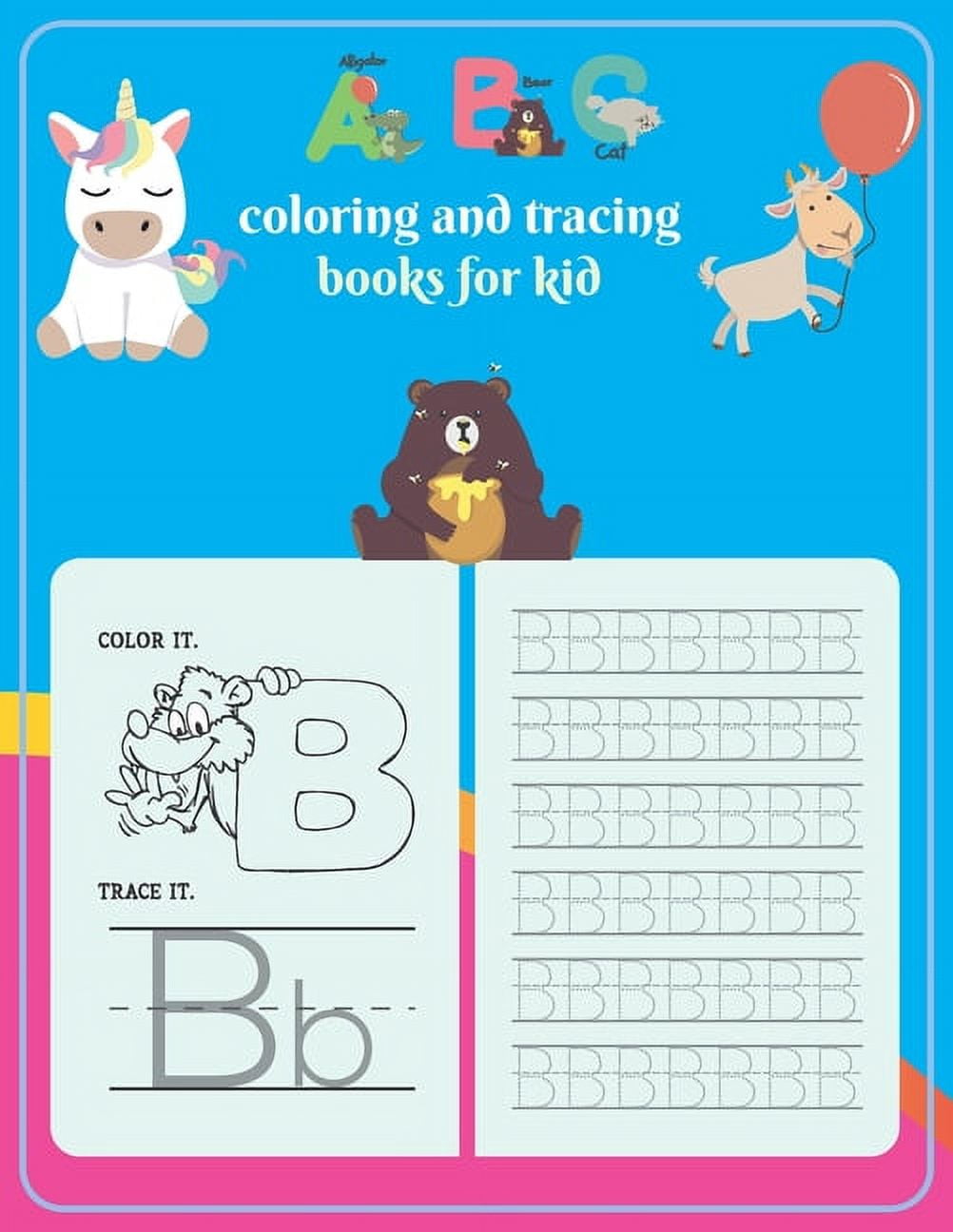 Coloring and tracing books for kid: Practice Handwriting and Color Hand ...